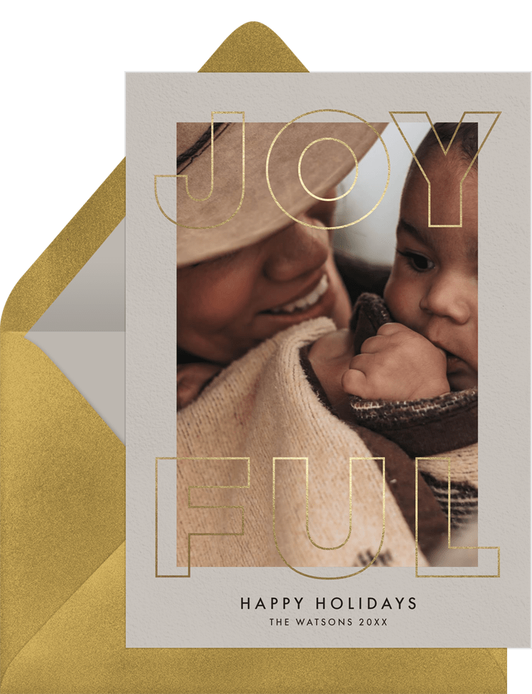 Joyful Outline Cards | Greenvelope.com