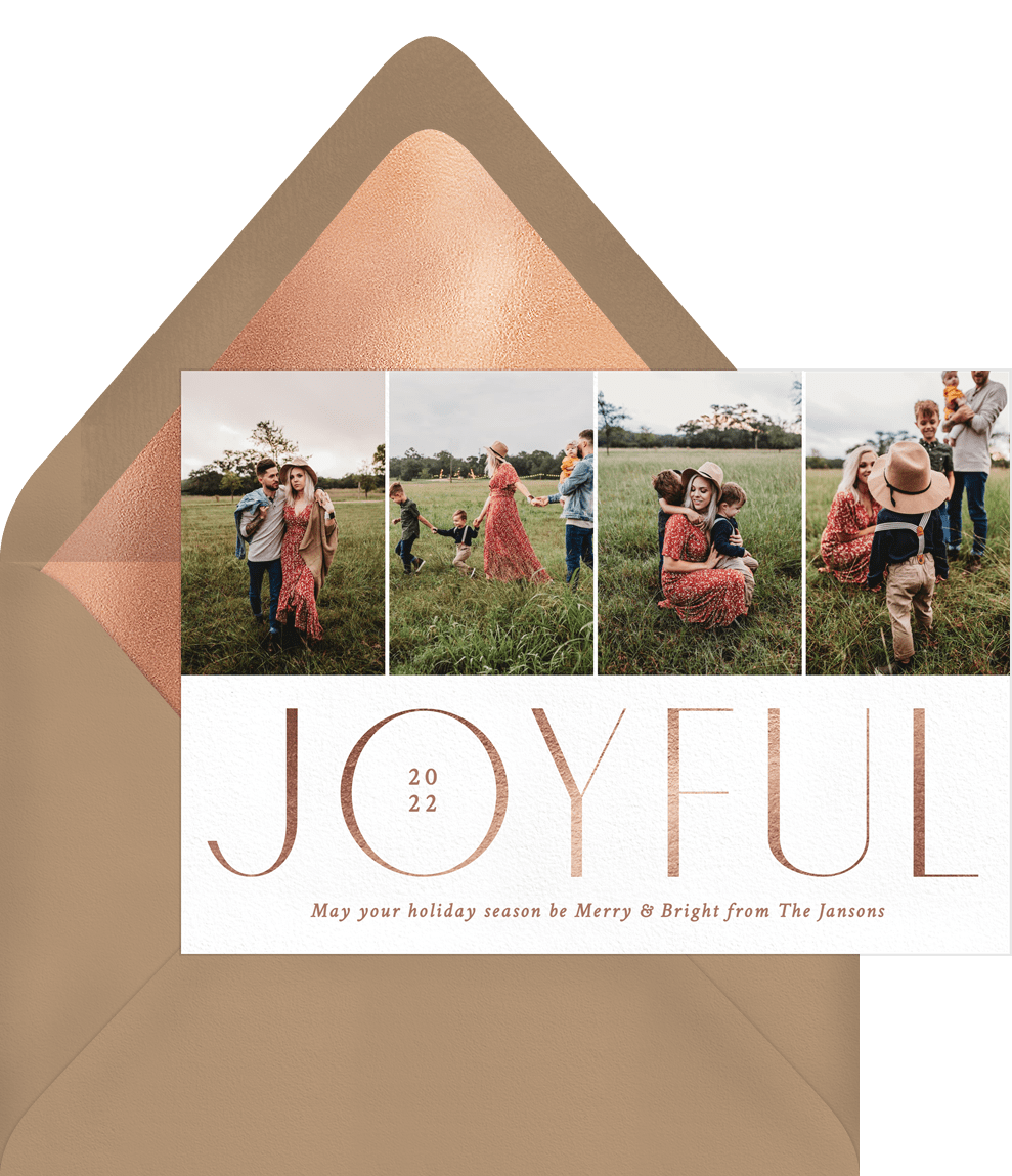 Joyful Series Cards in Rose | Greenvelope.com