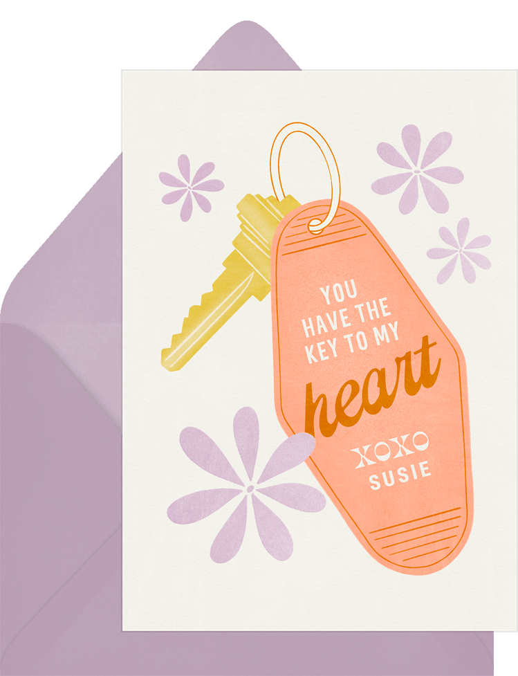 Key To My Heart Cards | Greenvelope.com