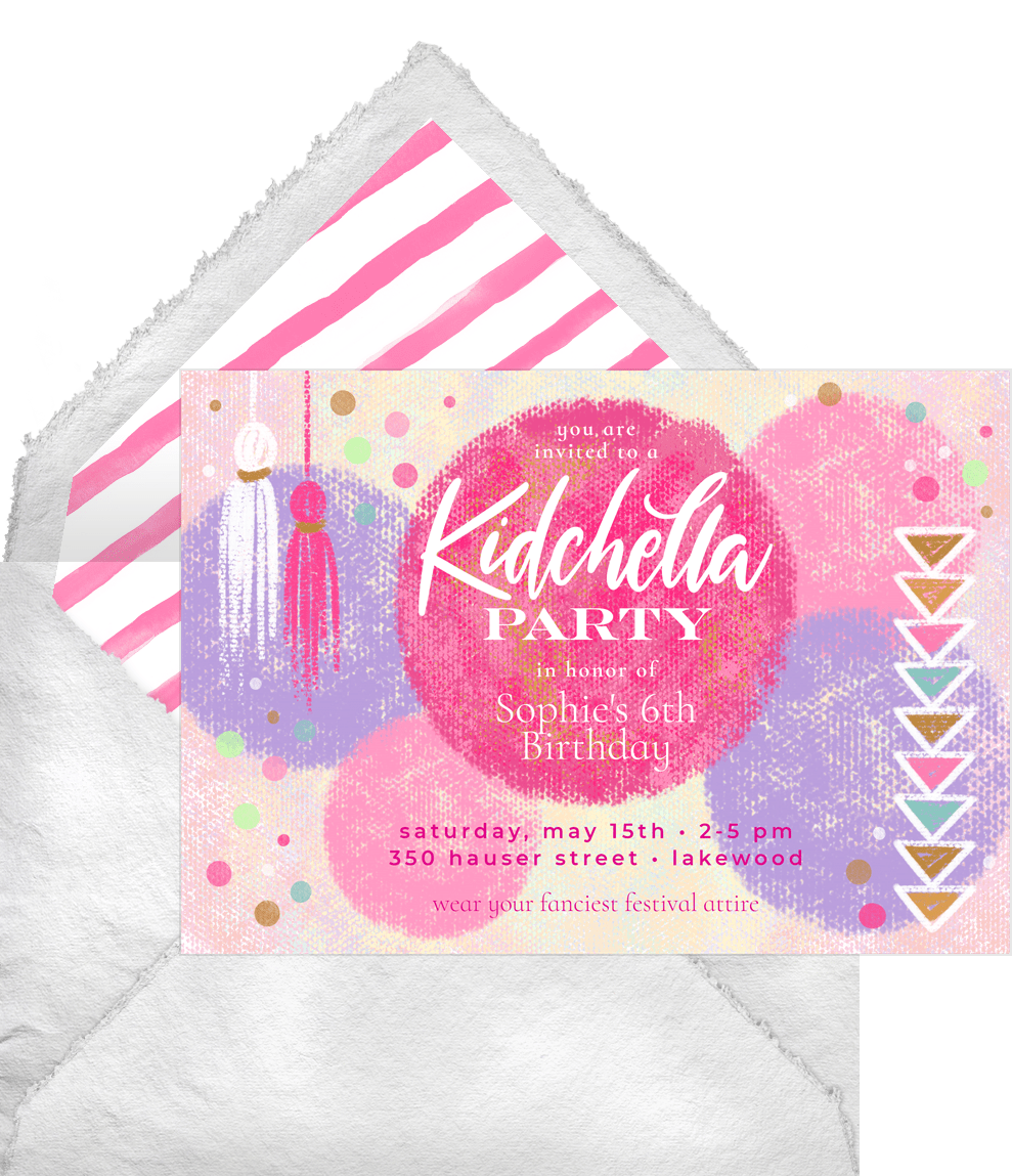 Kidchella Invitations | Greenvelope.com