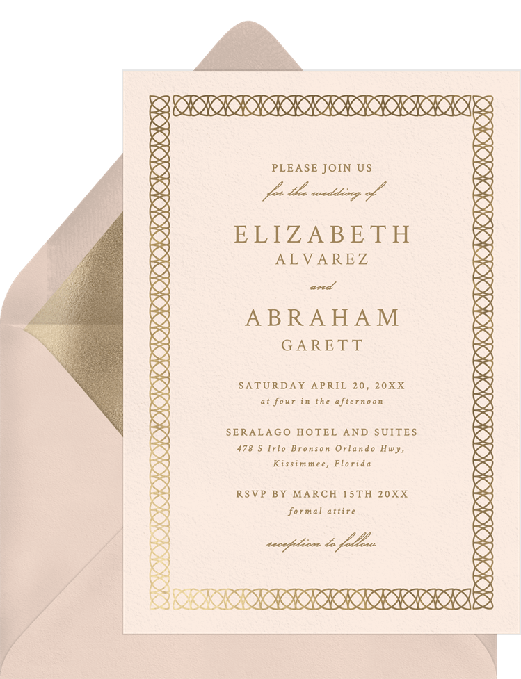 Lattice Border Invitations | Greenvelope.com