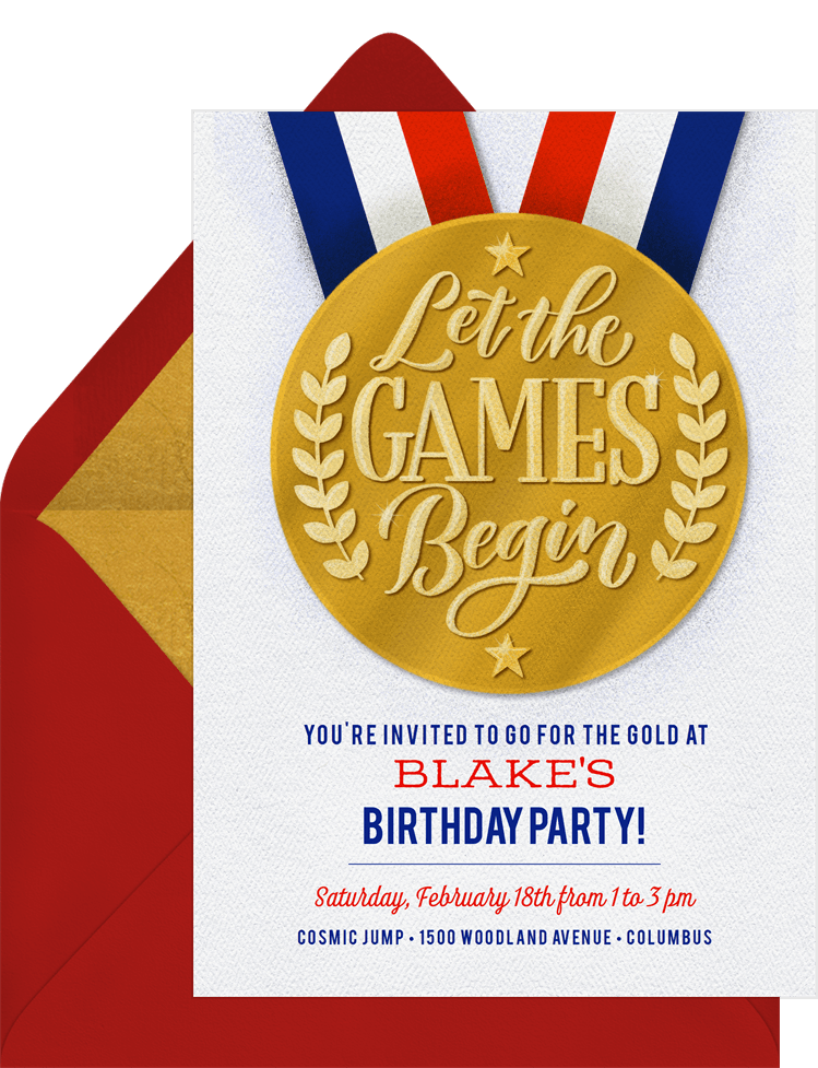 Let The Games Begin Invitations | Greenvelope.com