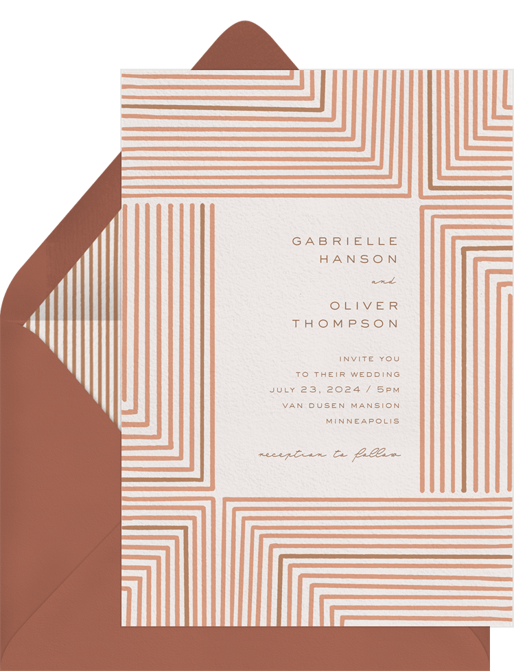 Linear Pattern Invitations | Greenvelope.com