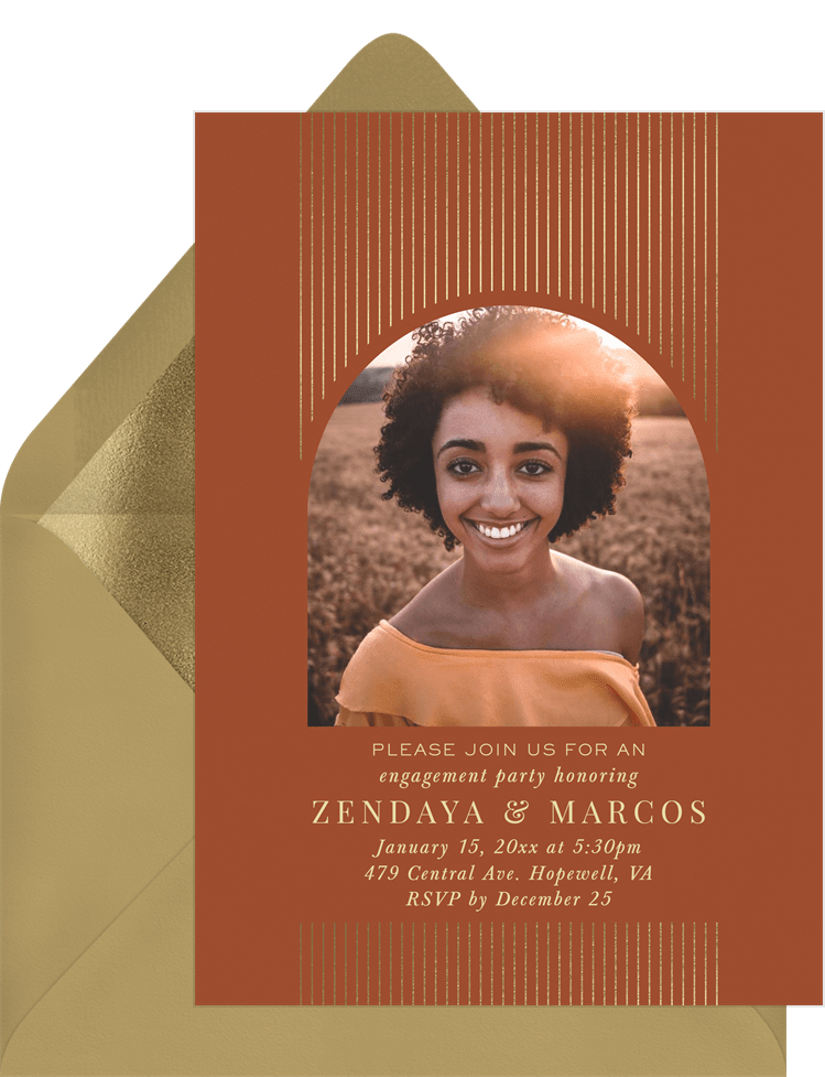 Lined Arch Invitations | Greenvelope.com