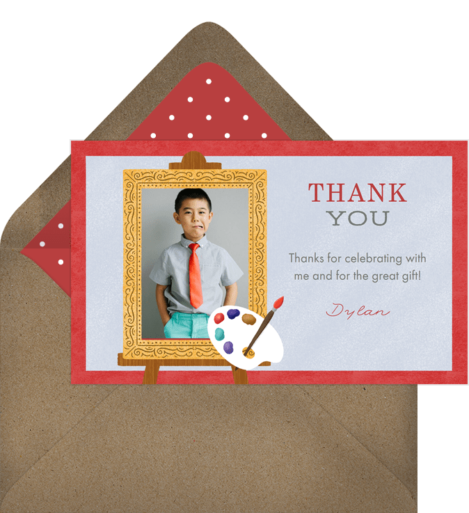 Little Artist Thank You Notes | Greenvelope.com
