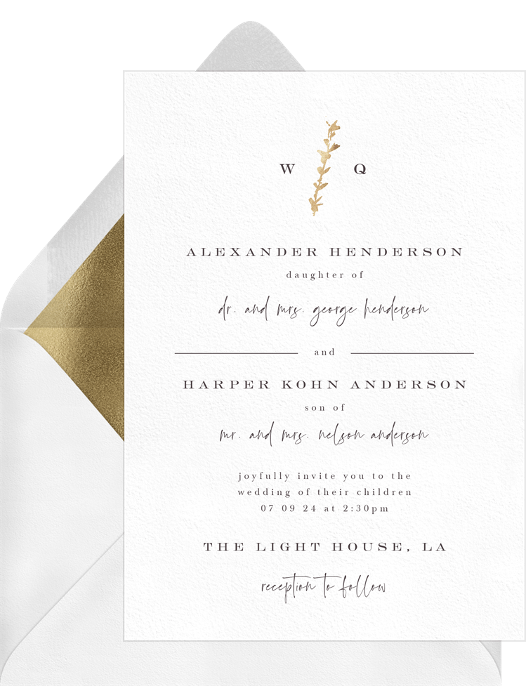 Little Monogram Invitations | Greenvelope.com
