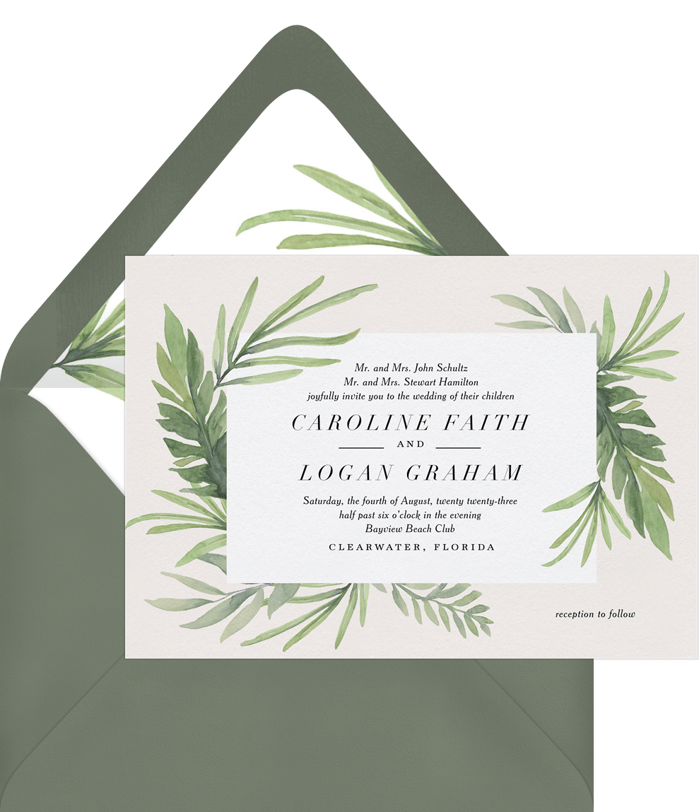 Lush Tropics Invitations | Greenvelope.com