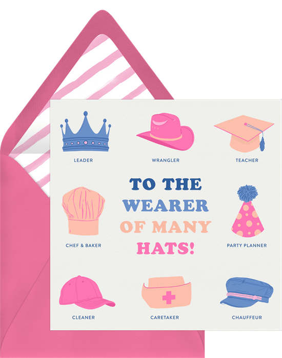 Many Hats Cards | Greenvelope.com