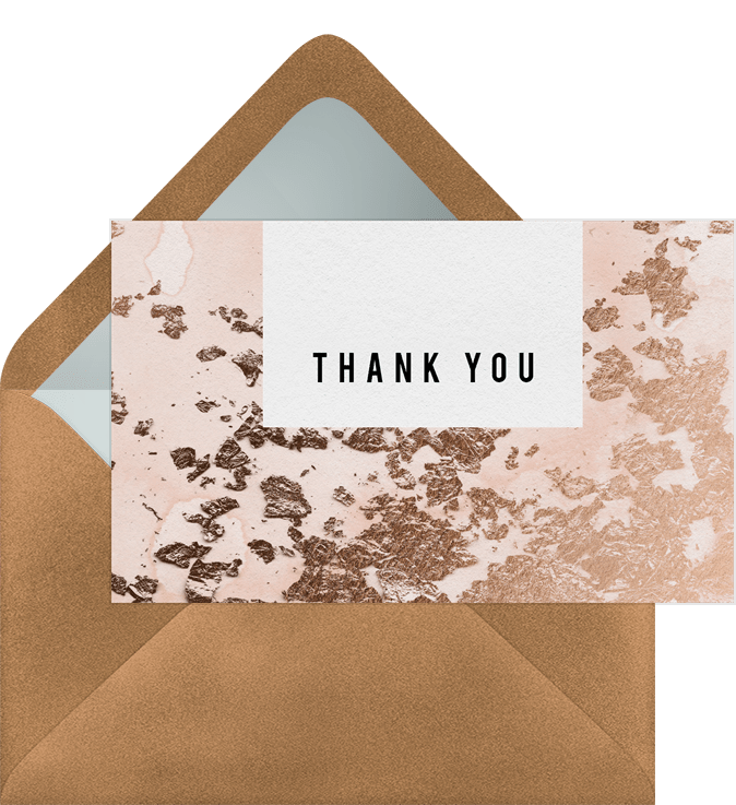 Metallic Touch Thank You Notes | Greenvelope.com