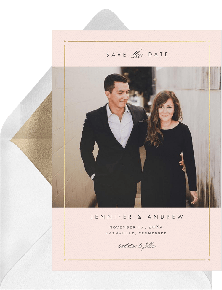 Minimal Frame Save The Dates | Greenvelope.com