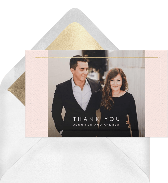 Minimal Frame Thank You Notes | Greenvelope.com