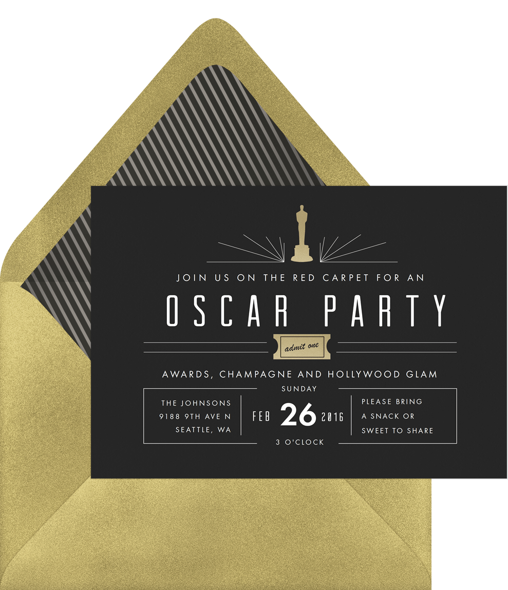 Oscar Party Invitation Template Lovely Award Ceremony Vrogue co