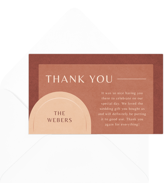 Modern Arch Thank You Notes | Greenvelope.com