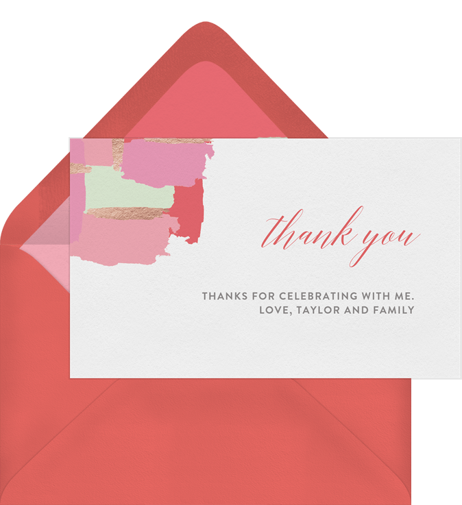 Modern Cake Thank You Notes in Purple | Greenvelope.com