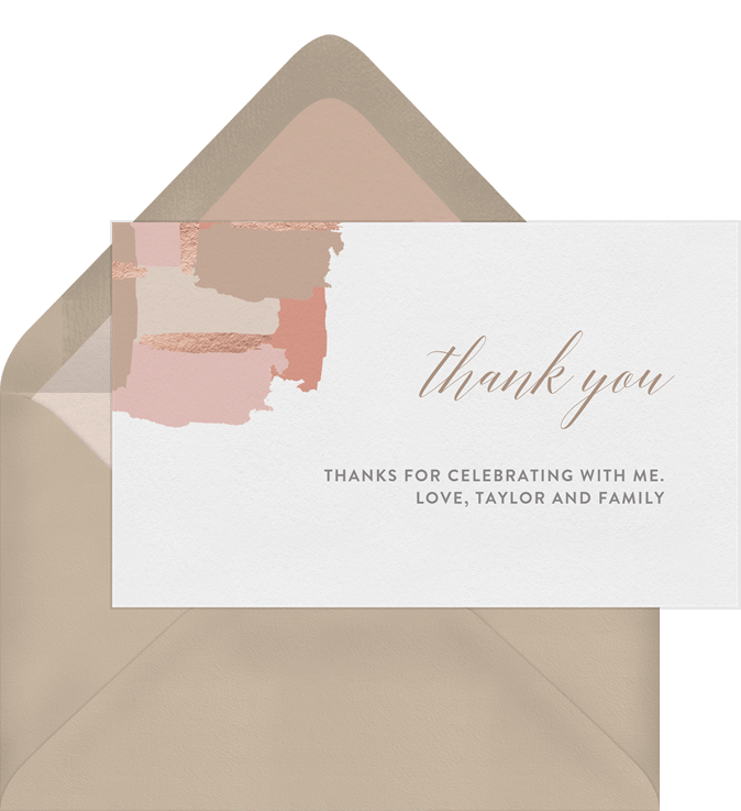 Modern Cake Thank You Notes | Greenvelope.com