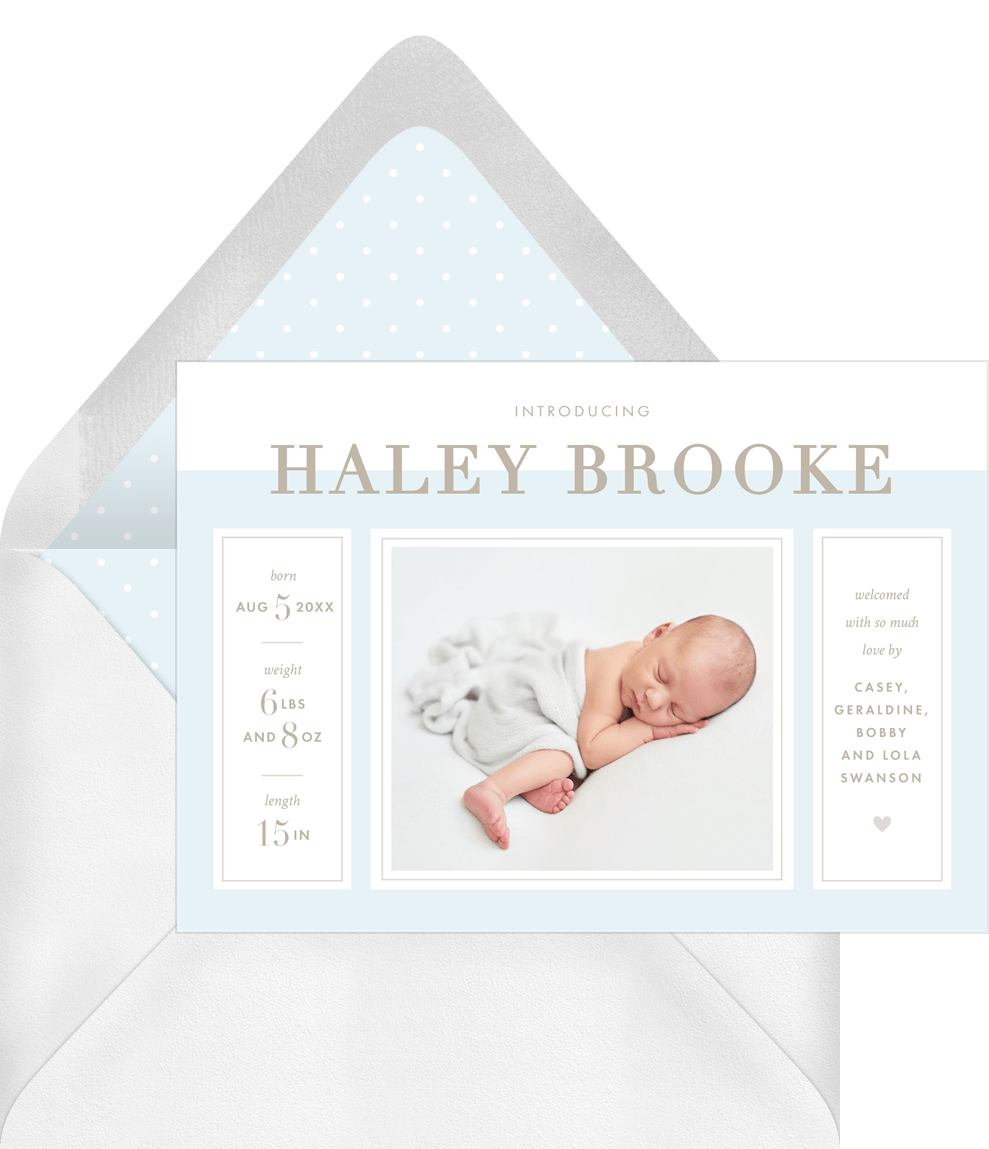 Modern Introduction Announcements | Greenvelope.com