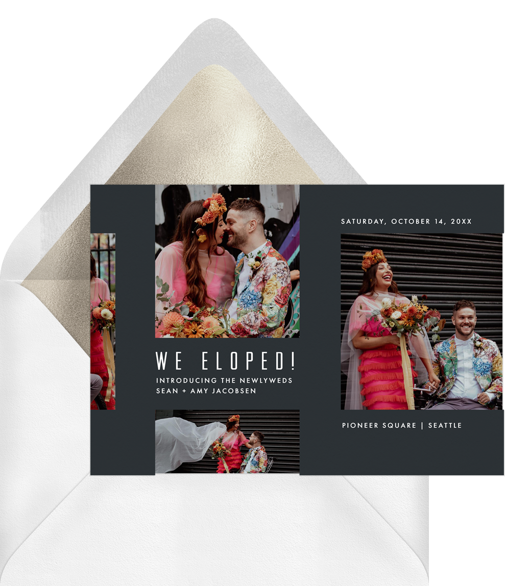 Modern Layout Announcements in Creme | Greenvelope.com