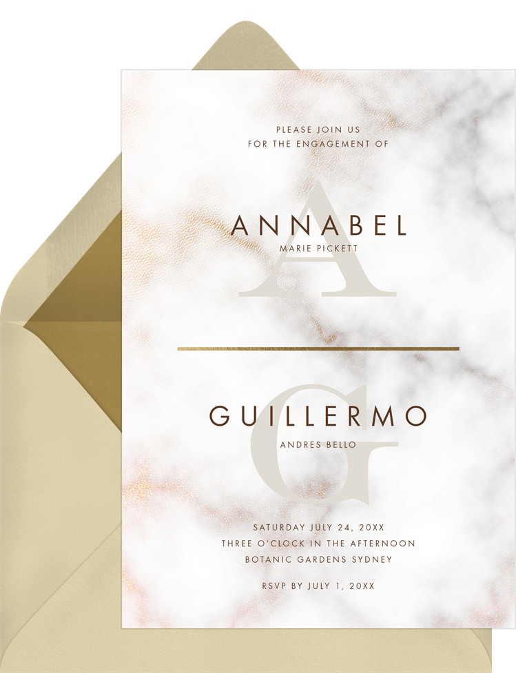 Modern Marble Texture Invitations | Greenvelope.com