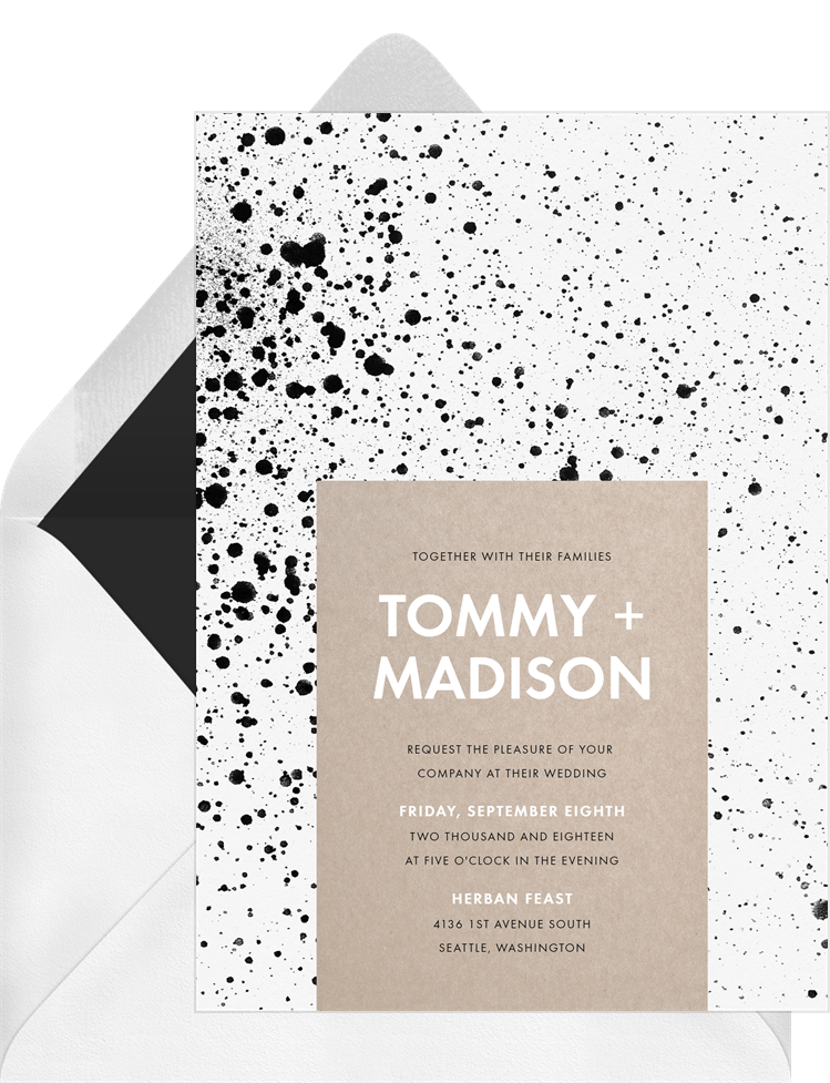 Modern Paint Splatter Invitations | Greenvelope.com