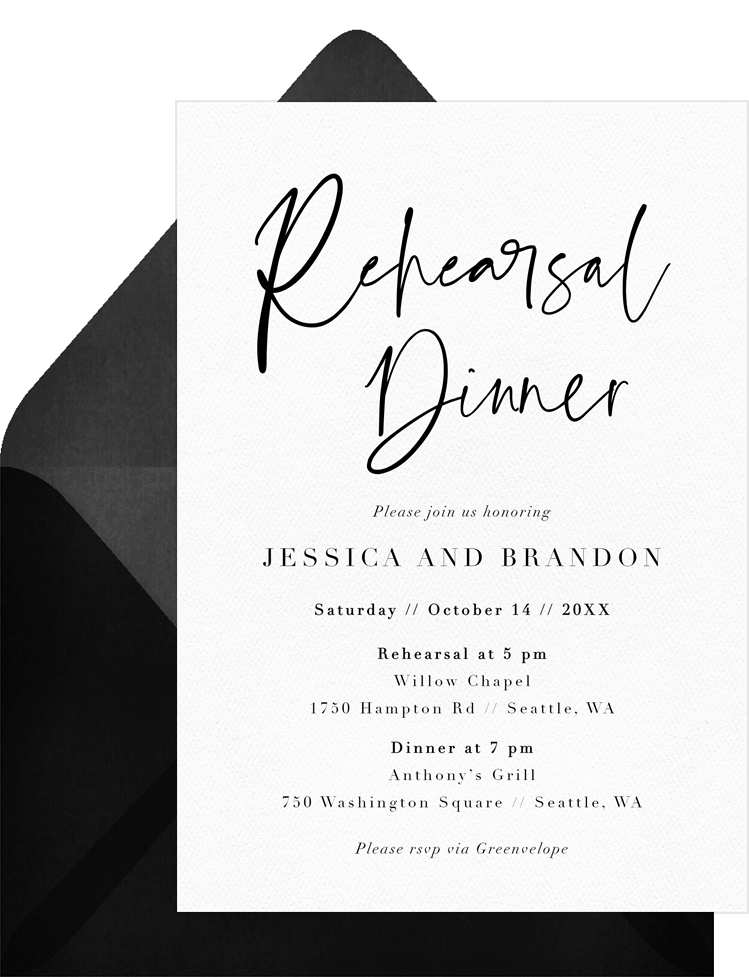 Modern Script Invitations | Greenvelope.com