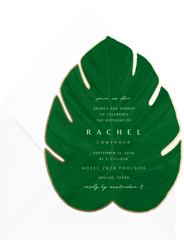 Monstera Deliciosa Invitations | Greenvelope.com