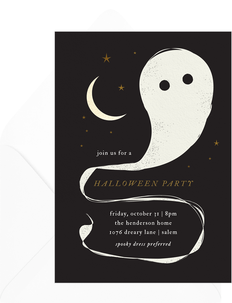Moonlit Ghost Invitations | Greenvelope.com