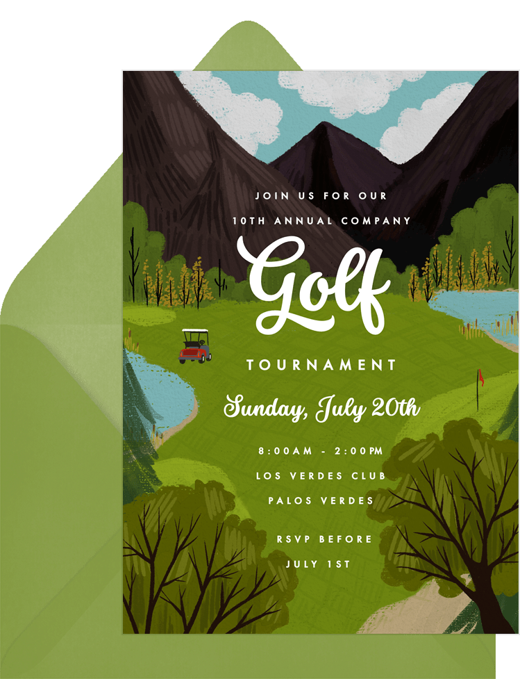 Mountain Golf Range Invitations | Greenvelope.com