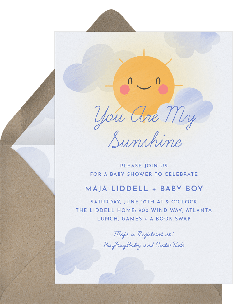 My Sunshine Invitations | Greenvelope.com