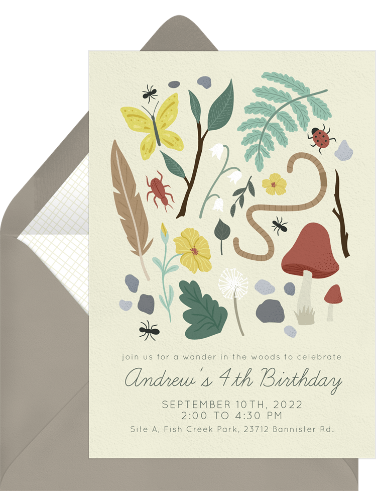 Nature Kid Invitations in Yellow | Greenvelope.com