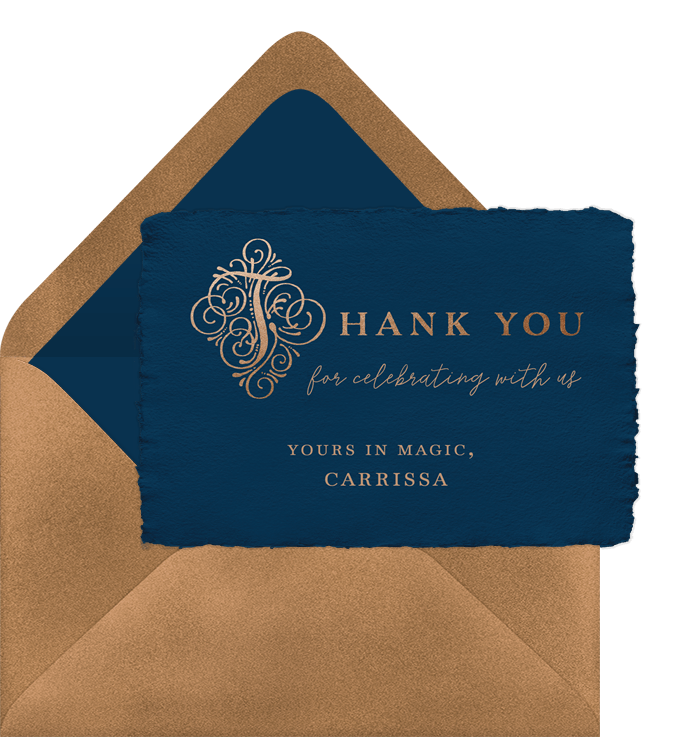 Official Magic Seal Thank You Notes | Greenvelope.com