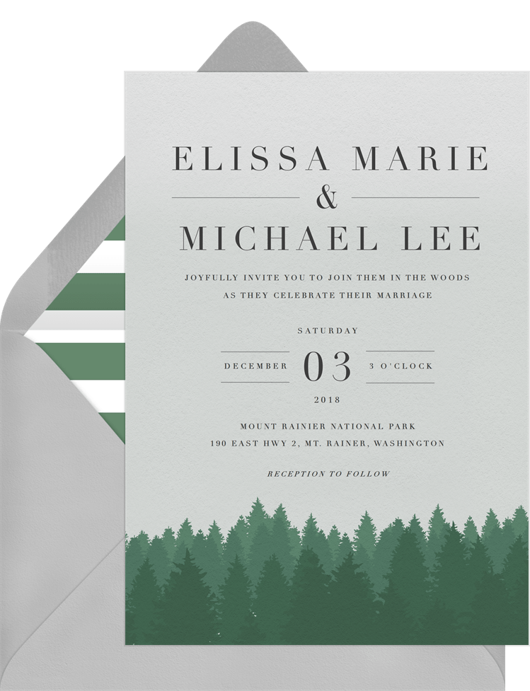 Ombre Forest Invitations | Greenvelope.com