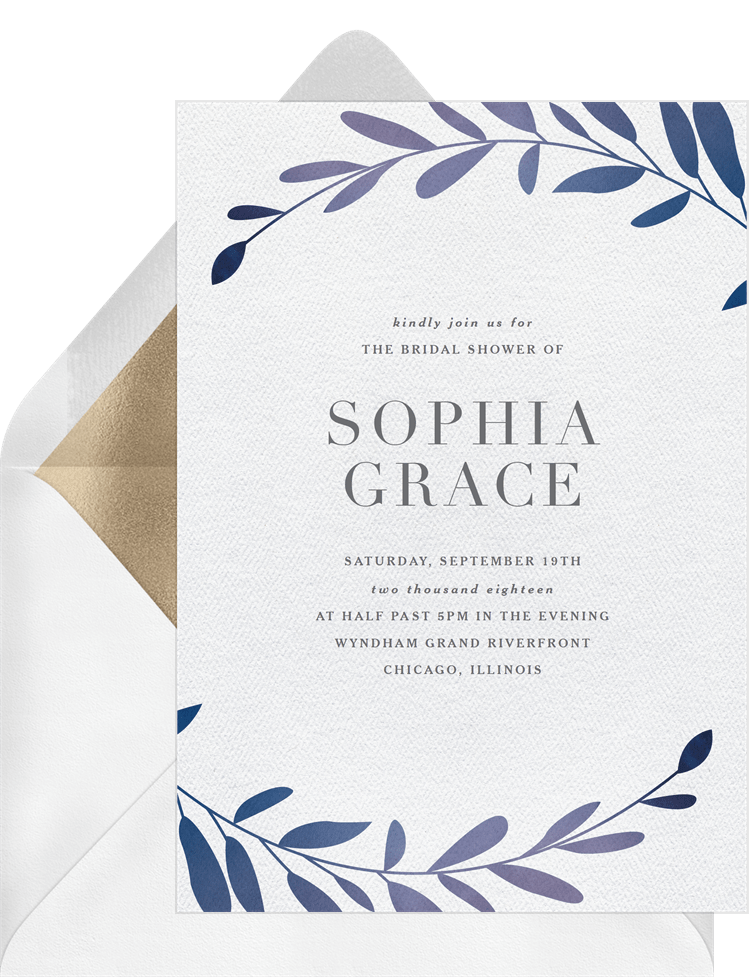 Ombre Laurels Invitations | Greenvelope.com