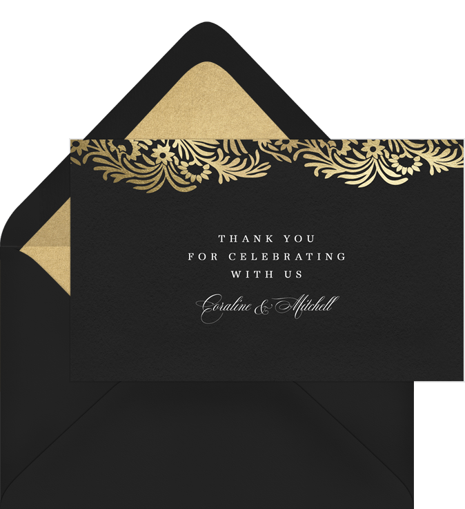 Ornate Oval Frame Thank You Notes | Greenvelope.com