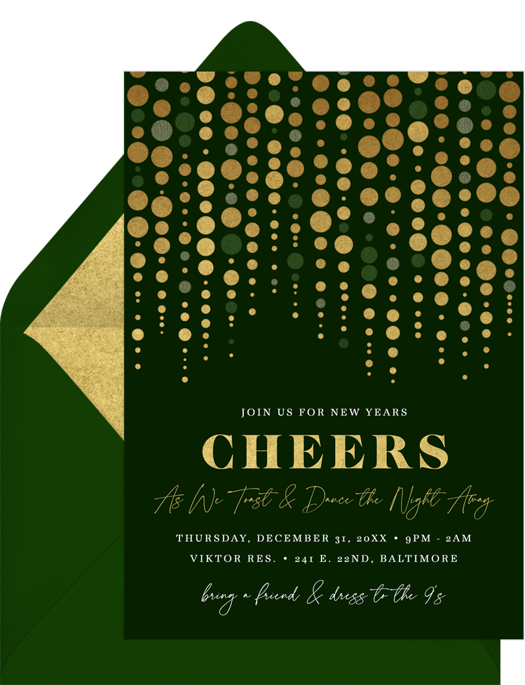 Paillette Curtain Invitations | Greenvelope.com