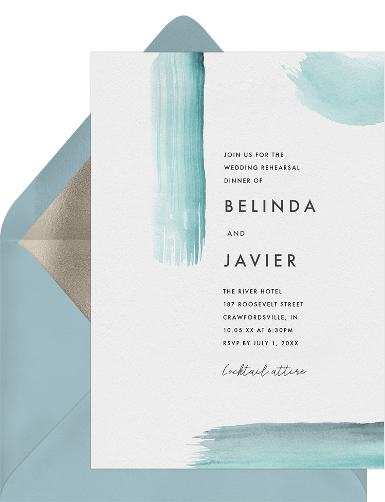 Paint Stroke Accents Invitations | Greenvelope.com