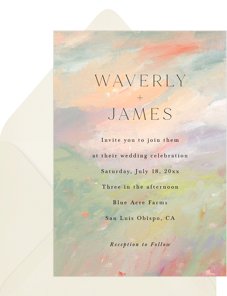 Painterly Landscape Invitations | Greenvelope.com