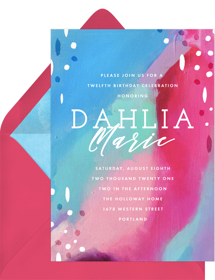 Painterly Pattern Invitations | Greenvelope.com