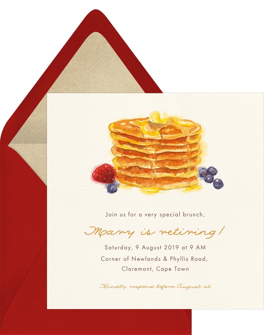 Pancake Breakfast Invitations | Greenvelope.com