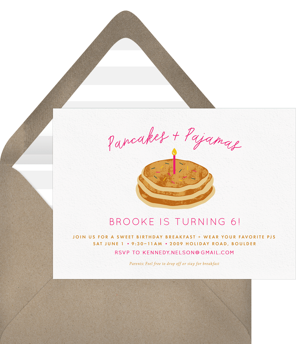 Pancake Party Invitations | Greenvelope.com