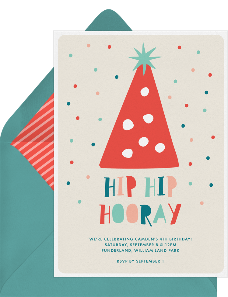 Party Hat Invitations | Greenvelope.com