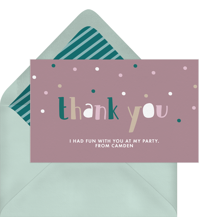 Party Hat Thank You Notes | Greenvelope.com