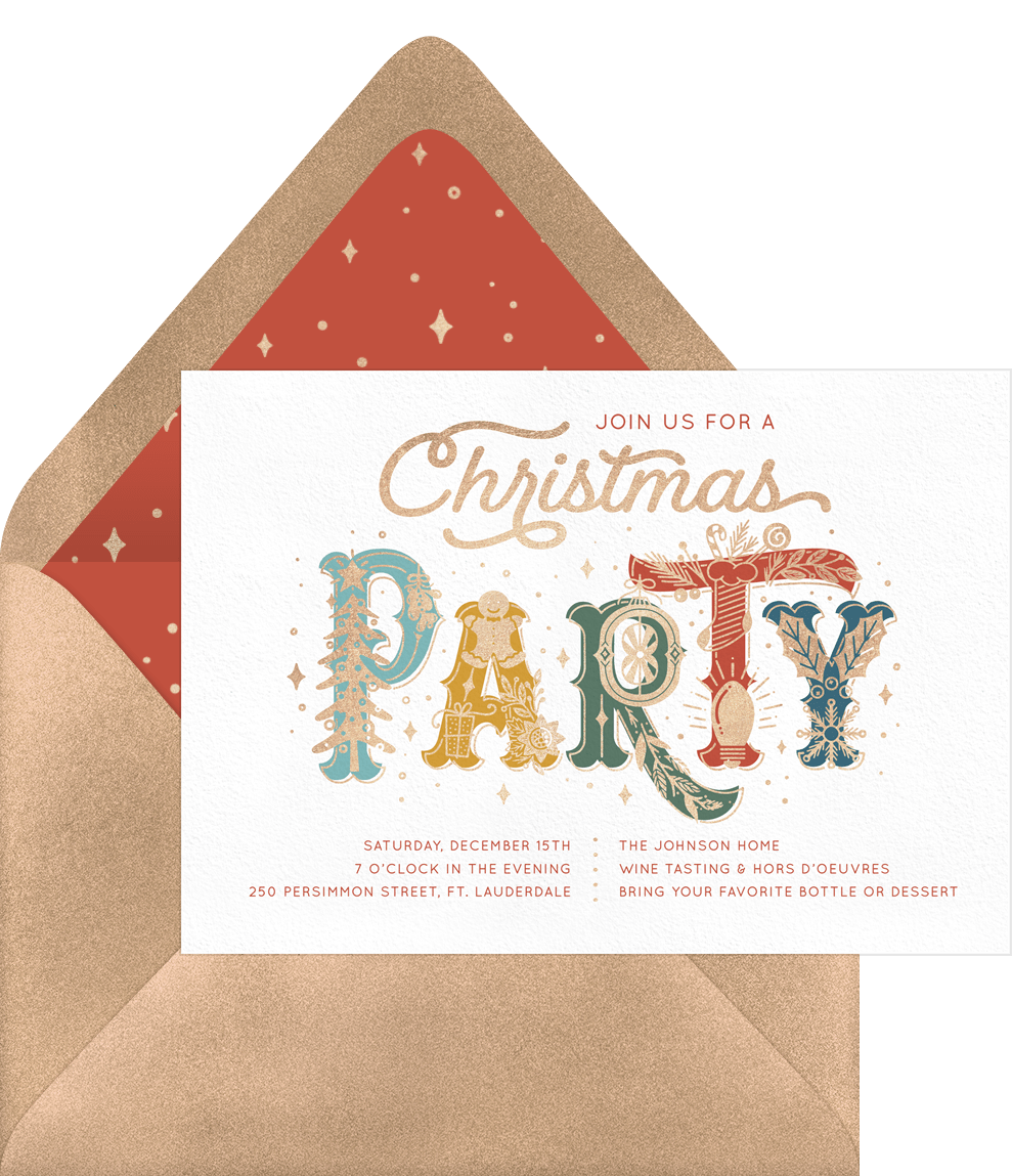 Party Icons Invitations | Greenvelope.com