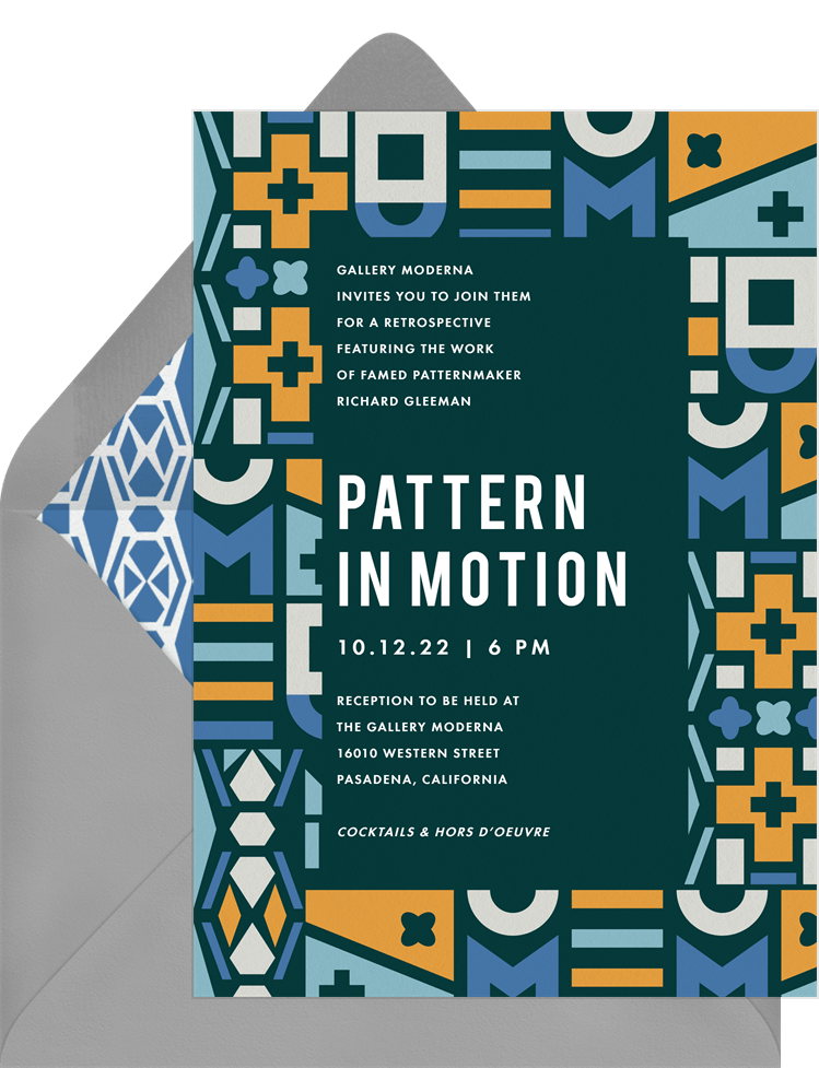 Pattern in Motion Invitations | Greenvelope.com