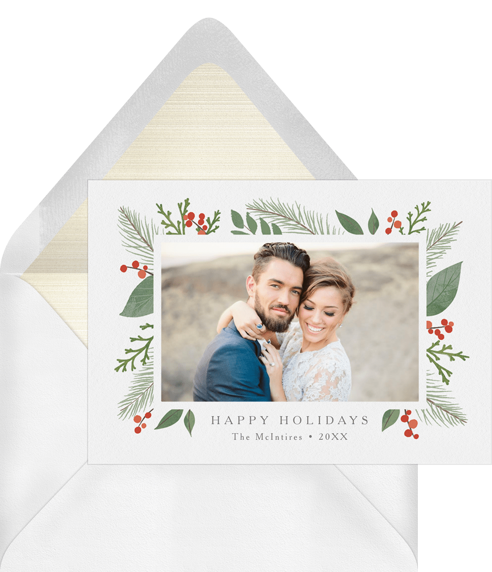 Pine Border Cards | Greenvelope.com