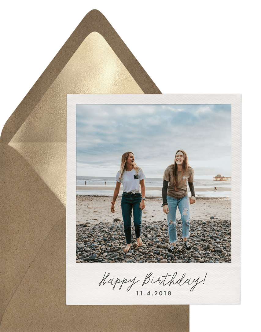 Polaroid Celebration Cards in White | Greenvelope.com