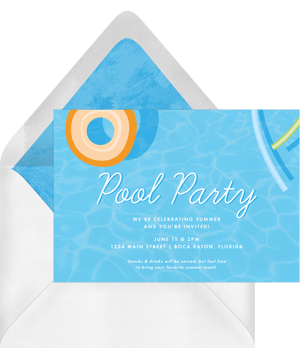 Pool Floaties Invitations | Greenvelope.com
