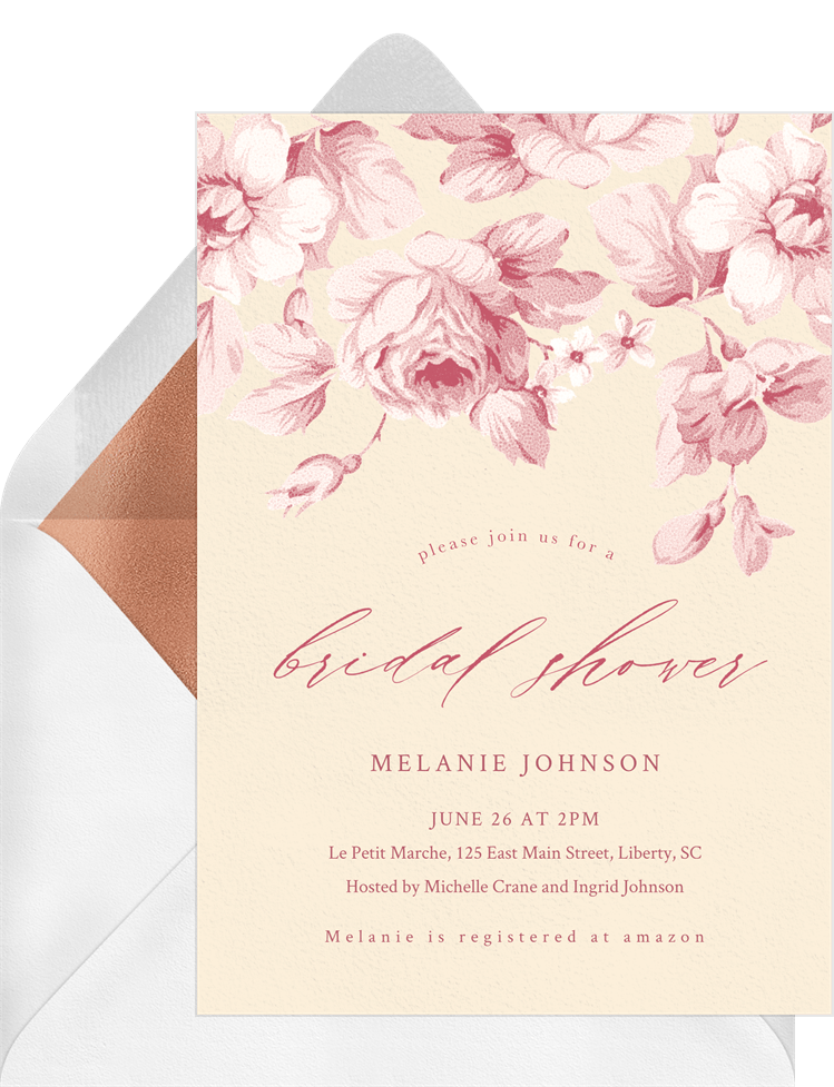 Regency Roses Invitations | Greenvelope.com