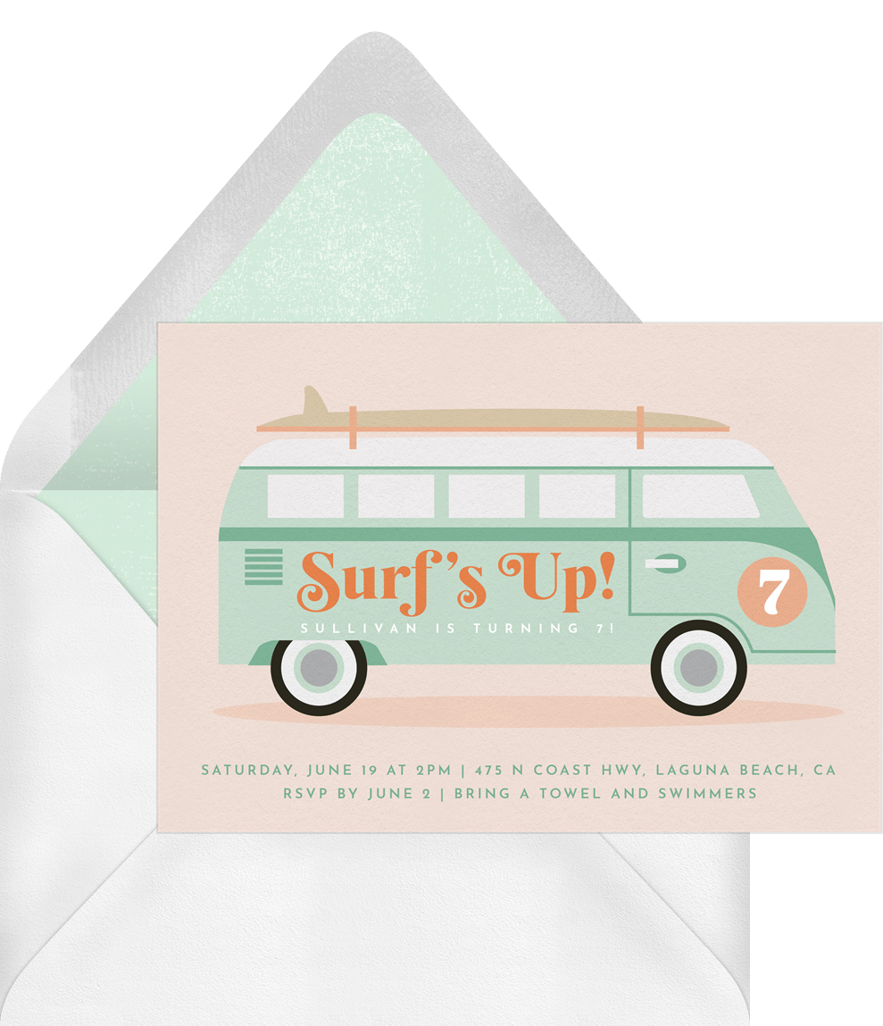Retro Vw Bus Invitations | Greenvelope.com