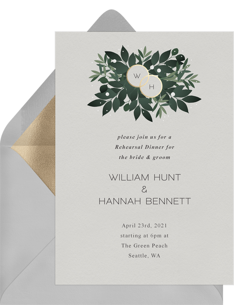 Ring Monogram Invitations | Greenvelope.com