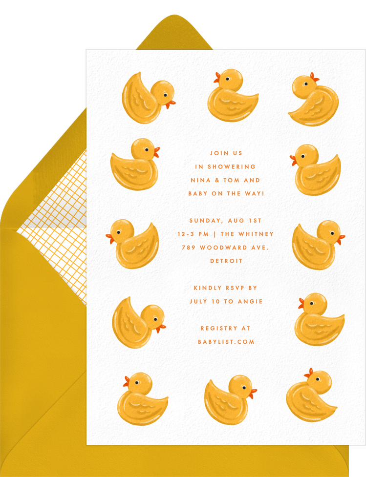 Rubber Ducky Border Invitations | Greenvelope.com
